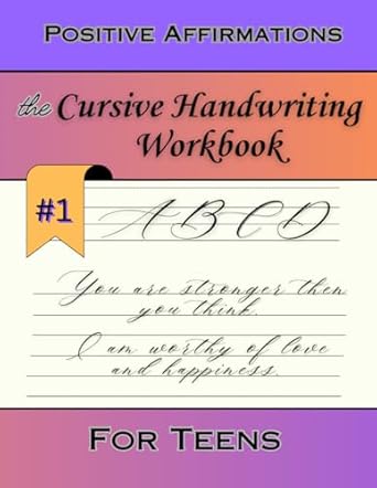 Amazon.com: Cursive Handwriting Workbook for Teens: Practice cursive ...