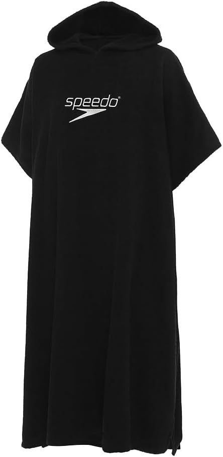 Speedo Unisex Adult's Hooded Towel, Black/White, One Size : Amazon.com ...