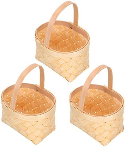 Amazon.com: Mini Baskets, 3 Pack Small Wicker Baskets for Gifts, Mini ...