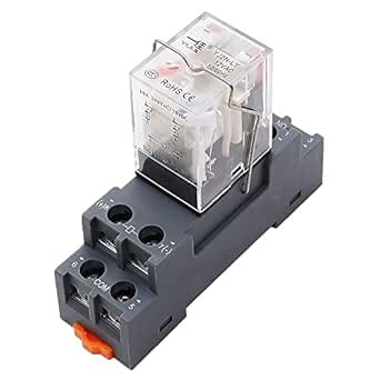 YIJIA Relé de potencia electromagnético de 12 V CA, bobina de relé de 8 ...