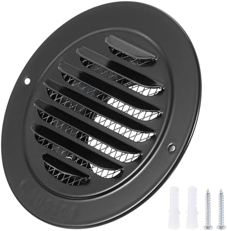 PATIKIL 3" Round Air Vent Cover, 2pcs 304 Stainless Steel Louvered Wall ...