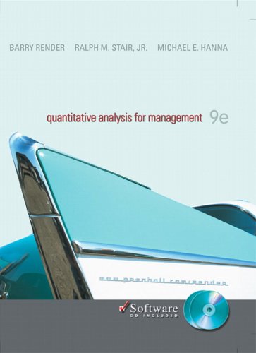 Quantitative Analysis For Management: Render, Barry, Stair, Ralph M., Hanna, Michael E ...