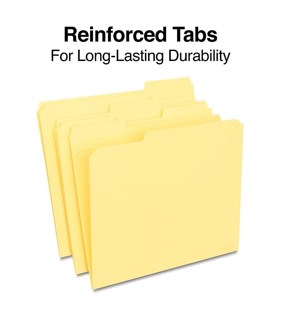 Snapklik.com : 1InTheOffice Yellow File Folder Letter Size, Manilla Folders