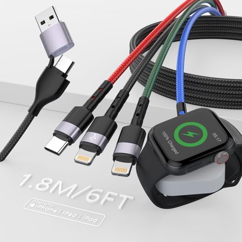 3 in 1 Charger Cable for Apple Watch/iPhone/Airpods, Wireless Watch ...