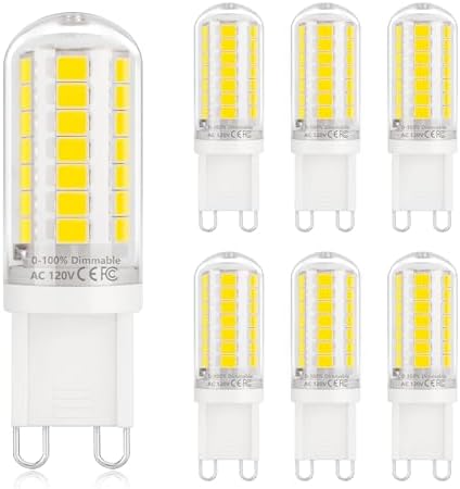 10 Pack G9 LED Bulb T4 Chandelier Light Bulbs 5000K Daylight, winshine ...