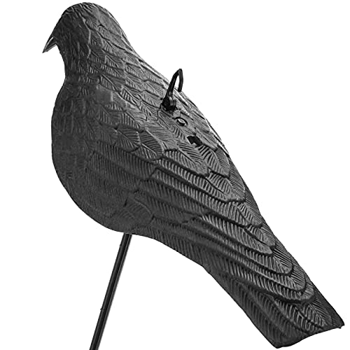 PrimeMatik – Scarecrow figure. Crow statue in motion for garden – BigaMart
