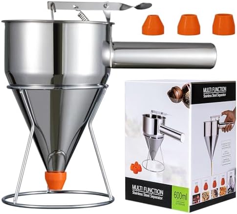 Shoxil 20oz Pancake Batter Dispenser, Multi-Caliber Stainless Steel ...