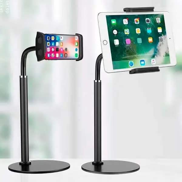 TJOM Cell Phone Stand, Adjustable Height & Angle Phone Holder Gooseneck ...
