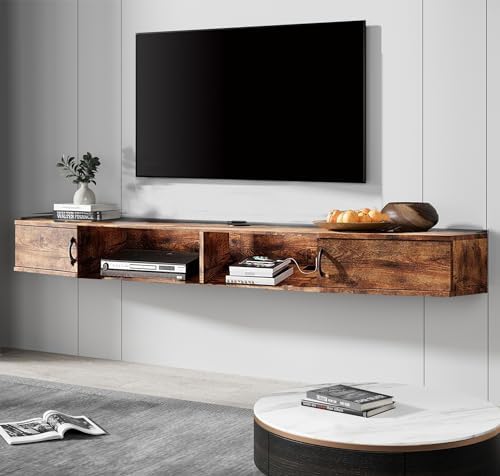 Amazon.com: Bixiaomei Floating TV Unit, 58'' Wall Mounted TV Cabinet ...