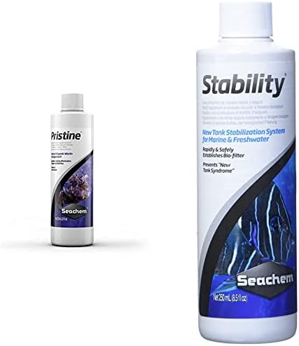 Amazon.com : Seachem Pristine Aquarium Treatment, 500ml (001438) & Stability - for Freshwater ...