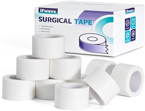 Amazon.com: iFwevs Paper Medical Tape 10 Rolls - 1" x 10 Yards Latex ...