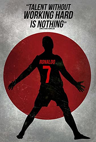 SM_GALLER® Cristiano Ronaldo Poster - Quote (Talent Without Working ...