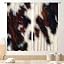 Amazon.com: Cow Print Curtains, Rustic Brown Cowhide Cow Printed ...