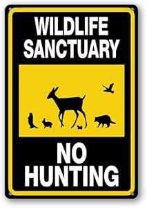 Wildlife Sanctuary No Hunting Sign 8x12inch Rust Free Aluminum Sign for ...