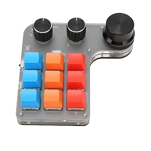 Amazon.in: Buy Asixxsix Mini Custom Keypad, 9 Keys 3 Knobs Copy Paste Keyboard Programmable RGB ...