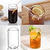 Amazon.com: [ 4 pcs Set ] Glass Cups with Bamboo Lids and Glass Straws ...