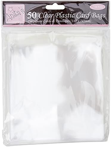 Anitas Square Card Bag, 145 x 145mm, Clear, Pack Of 50, Plastic Bag ...