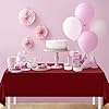 Amazon.com: 16 Pack Maroon Plastic Tablecloth for Rectangle Tables ...