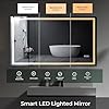 Amazon.com: THNIKRE LED Mirror for Bathroom, 48x24 Vanity Mirror with ...
