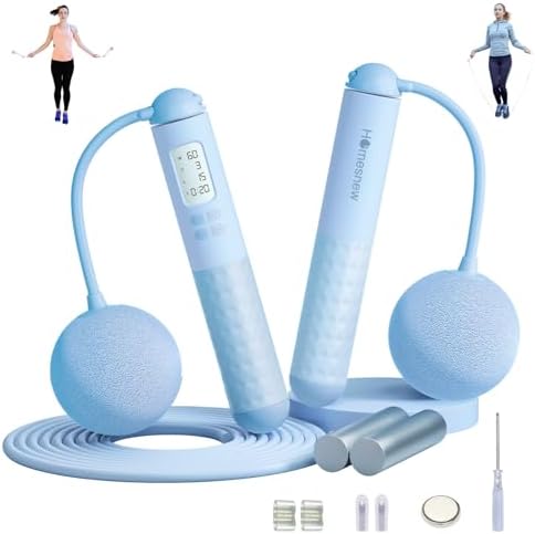 Digital Jump Rope with Calorie Counter, Weighted Jumping Rope 2 In 1 ...