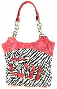 Amazon.com: Gorgeous! Zebra Print Hot Pink Trim Black White 3d Raised ...