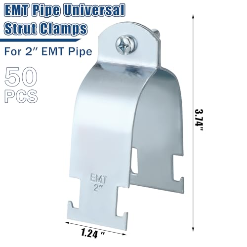 Snapklik.com : Landhoow 50 Pcs EMT Pipe Universal Strut Clamps Strut ...