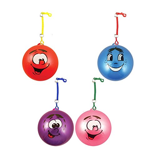 HENBRANDT 4 x Smelly Fruits Smiley Face Balls 23cm - Uninflated With ...
