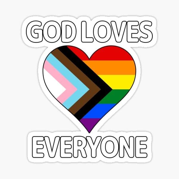 Amazon.com - God Love Everyone LGBT Sticker | Cars Trucks Walls Laptop ...
