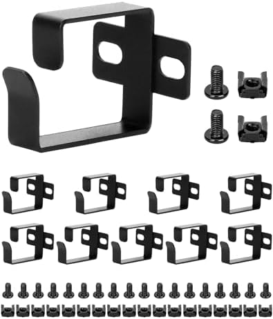 Amazon.com: QWORK Server Rack Cable Management D-Ring Hooks, 10 Pack ...