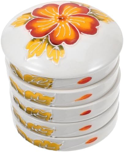 VILLCASE Ceramic Palette 5 Layers Mixing Trays Set Porcelain Watercolor ...