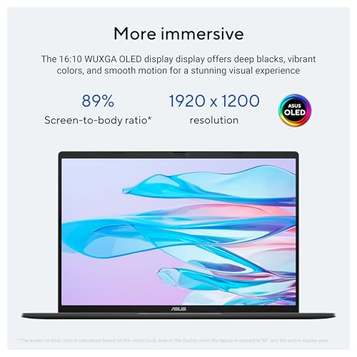 ASUS Vivobook S16 Laptop (2026), 16 inch 16:10 WUXGA OLED Display ...