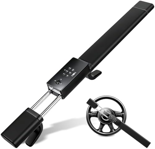 Amazon.com: MIRUNNY Smart Steering Wheel Lock with 4 Unlocking Methods ...