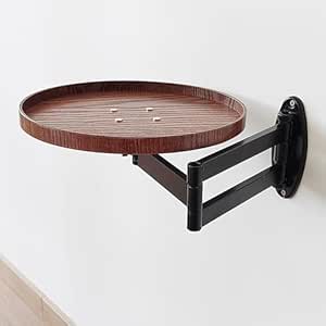 Wall Mounted Folding Table Round Side Table Telescopic Length ...