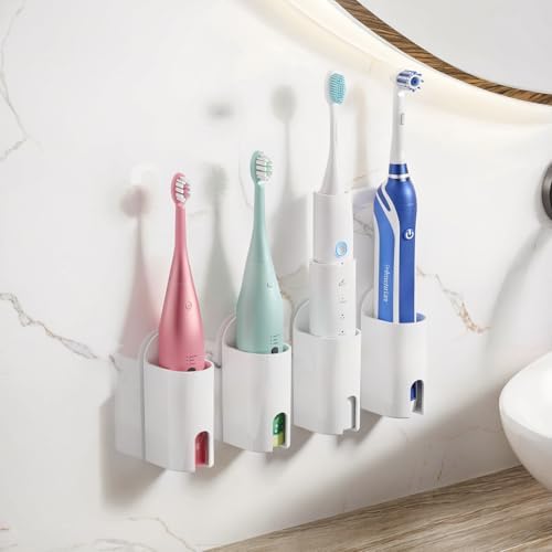 2 Pcs Electric Toothbrush Holders, Wall Mounted 304 Stainless Steel ...