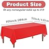 Amazon.com: Kopokita 6PCS Red Plastic Tablecloths 54 x 108 Inch ...
