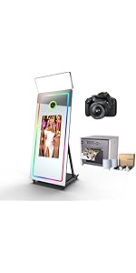 Amazon.com: Magic Mirror Photo Booth, 65’’ Mirror Photo Booth, 43 ...