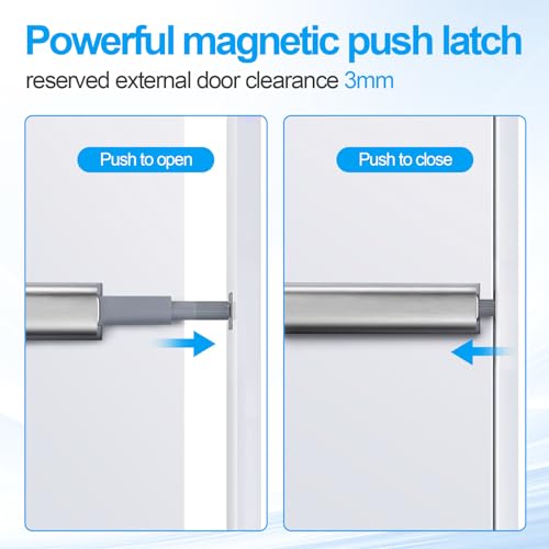Push to Open Door Catches, 6pcs Push Latch Soft Close Dampers Magnetic ...