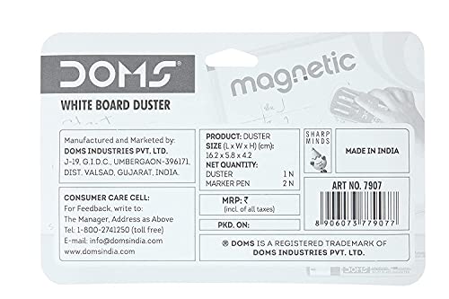 DOMS Fine Magnetic Whiteboard Duster Marker Set | Easy To Wipe ...