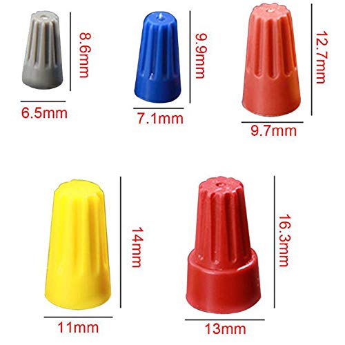 102Pcs Electrical 22-10 22-14 AWG Wire Connectors Screw Twist Screw-On ...