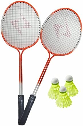 Buy Lyzoo Wooden Handle Badminton Racket 2 Pcs for Kids WB15 Multicolor ...