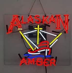 Amazon.com : Alaskan Amber Handcraft Neon Sign Beer Bar Pub Store Party ...