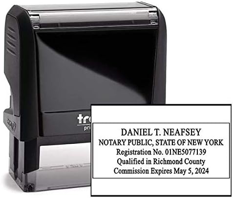 New York Personalized Rectangular Self-Inking Notary Stamp | Official ...