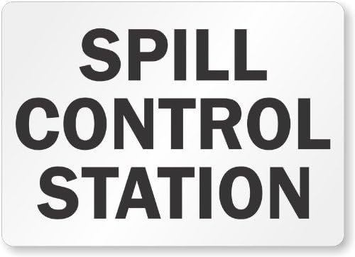 Amazon.com : Spill Control Station, Laminated Vinyl Labels, 5" x 3.5 ...