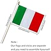 Amazon.com : TSMD Italy Stick Flag Italian Small Mini Hand Held Flags ...
