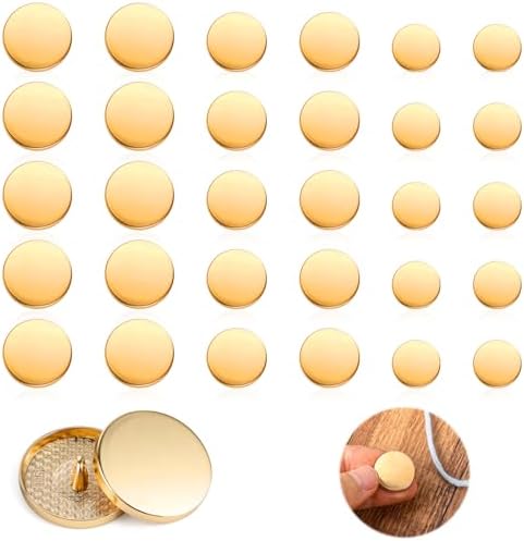 Amazon.com: Xinjoduz 30 PCS Vintage Metal Flat Gold Buttons for Blazer ...