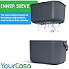 YourCasa Kitchen food waste bin caddy - ergonomic handle - countertop ...