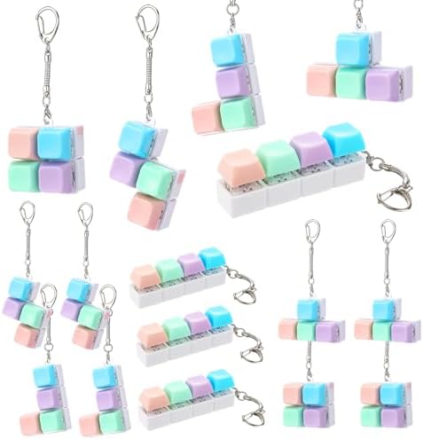Amazon.com: VioraWhite 16 Pcs Keyboard Fidget Clicker Keychain Fidget ...
