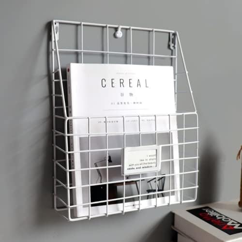 Queiting Wall Mounted Magazine Rack Newspaper Bookshelf Rack Storage ...