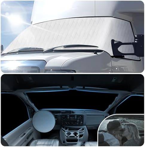 BougeRV RV Windshield Window Snow Cover Motorhome Windshield Cover Snow ...