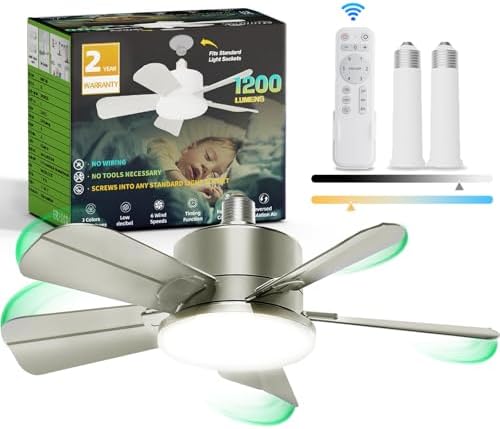 Amazon.com: Bell+Howell Socket Fan Cool Light Deluxe with 2 Socket ...